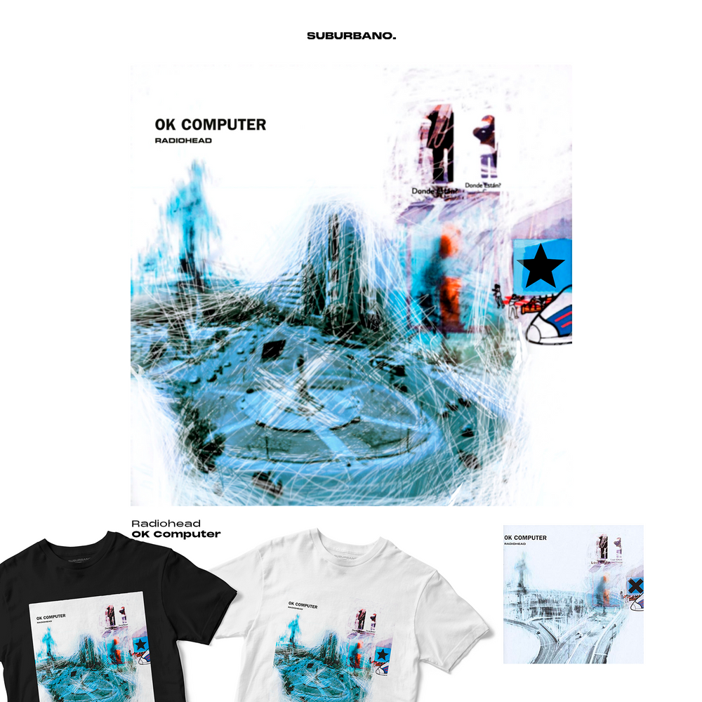 Polera OK Computer - Radiohead – SUBURBANO